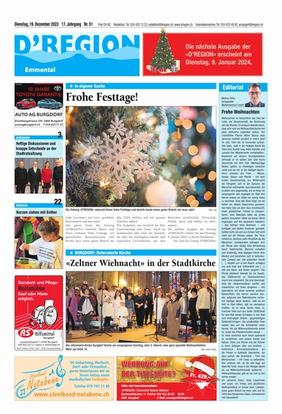 Anzeiger Burgdorf D'Region Anzeiger Burgdorf D'Region